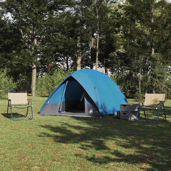 Camping Tent met dak met opslag Blauw 275 x 230 x 140 cm taft | bol