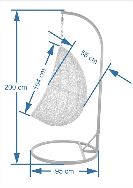 Hangstoel met Frame en Kussens Complete Set - Polyrotan Design voor ...