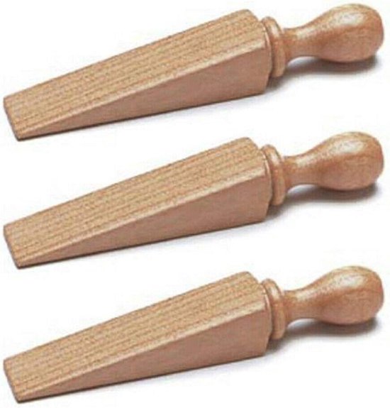 Set van 3 Houten Deur Wiggen - Deur Stopper 140 mm | bol