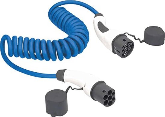 Oplaadkabel Spiraal Type 2 voor Hybride en Elektrische Auto's - 11 kW ...