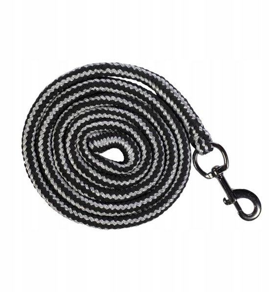 HKM Port Royal Halsterlijn 180 cm Zwart/Zilver | bol