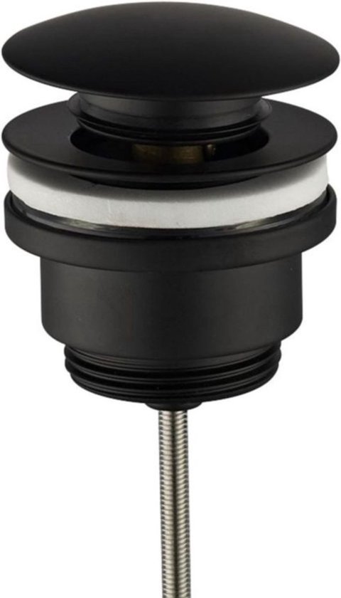Luxe click waste afvoerplug 1¼" mat zwart | bol