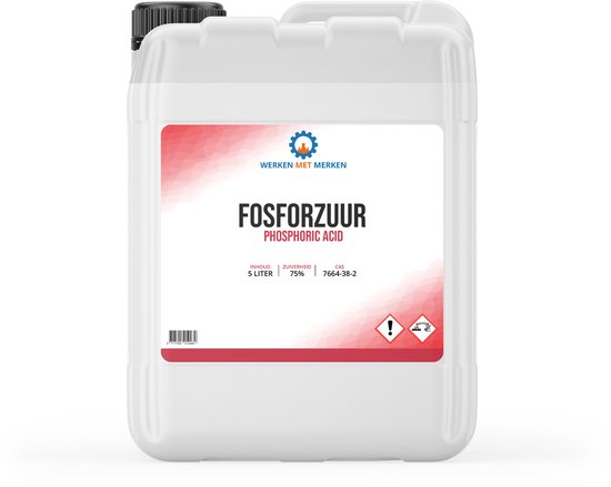 Fosforzuur 75% - 5 liter, Jerrycan - Ontroester | bol
