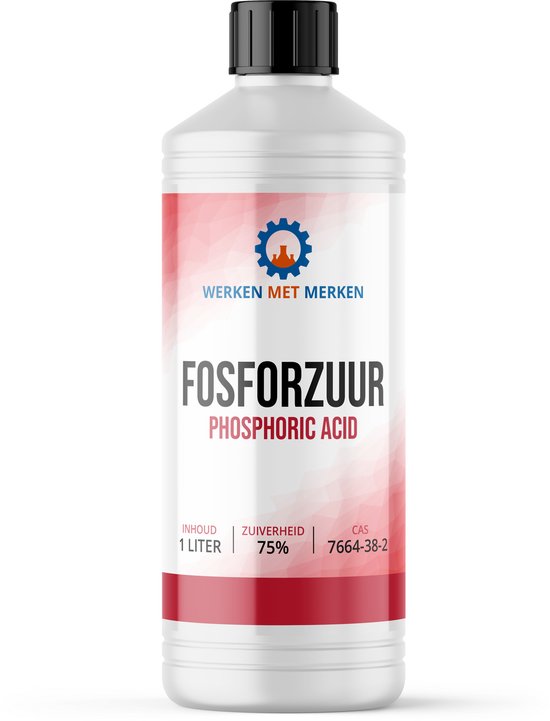 Werken met Merken Fosforzuur 75% - Ontroester, 1 liter fles | bol