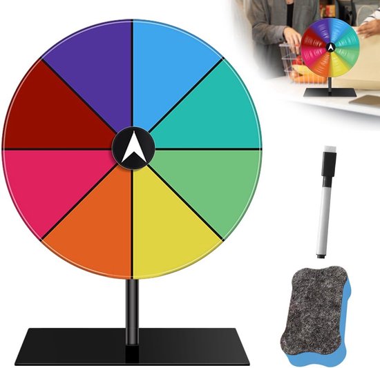 Editable Lucky Wheel - Price Wheel Spinner met Beugel - 8 Slots - Wheel ...