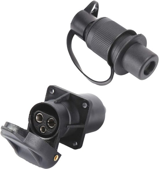 3-polige Aanhangerstekker en Stopcontact - 12V DIN 9680 Adapter voor ...
