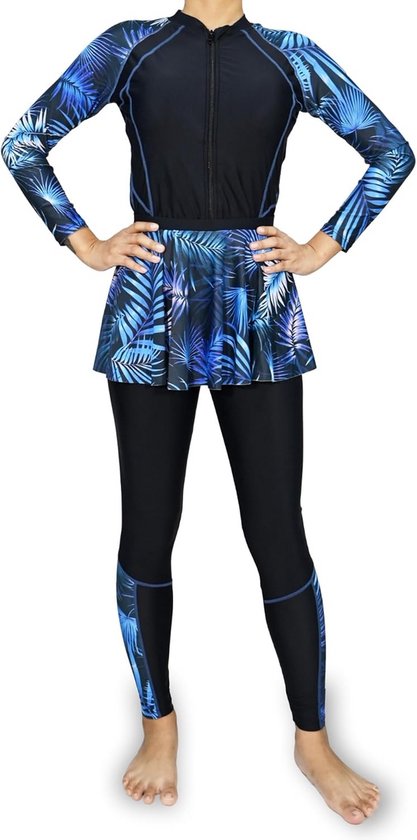 Burkini Zwart Blauw Volledige Bedekking Badpak Dames | bol