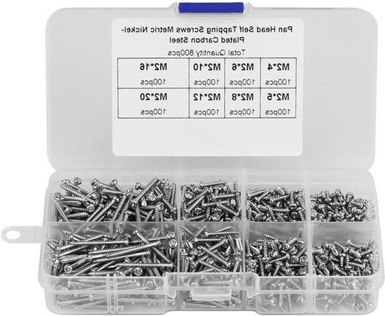 800-delige Zelftappende Pankop Schroeven Set voor Houtbewerking met ...