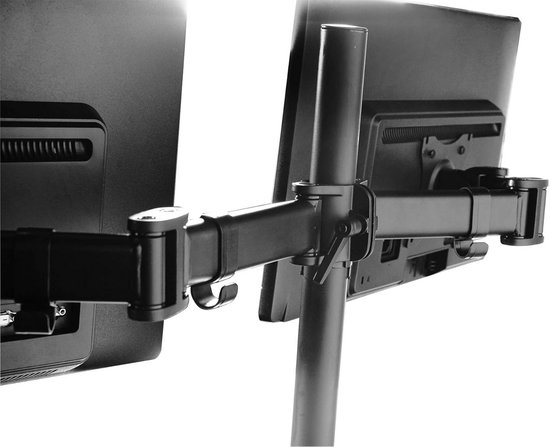 In hoogte Verstelbare Monitor Arm voor Enkel Scherm - Zwart Bureauklem ...