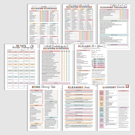 Huishoudplanner voor schoonmaakschema en checklistbeheer | bol