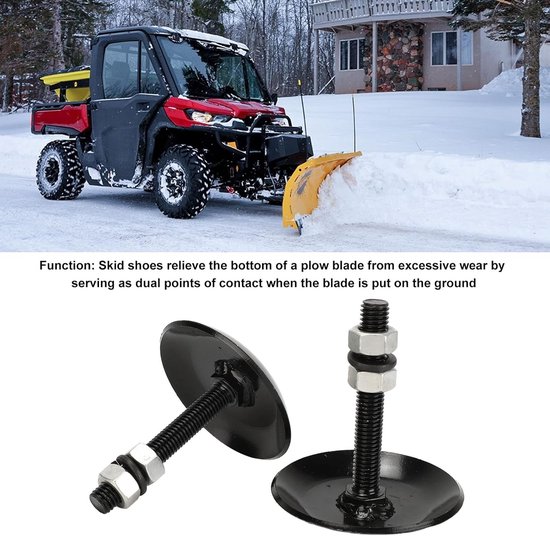 2Pcs Snow Plow Knife Skid Shoes - Heavy Duty Pair - ATV UTV - RZR 900S ...