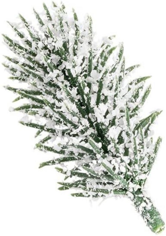 Decoratieve Dennentakken Met Sneeuw – 6,5 cm Lang – 55 Kunstmatige ...