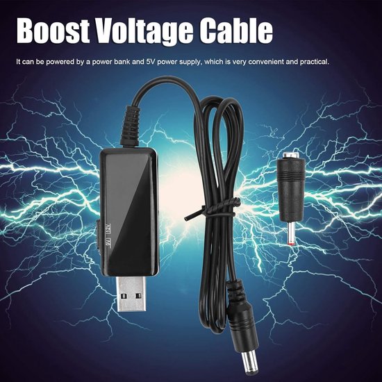 USB naar DC Kabel - Powerbank Router Booster Kabel - Verhoogde Spanning ...