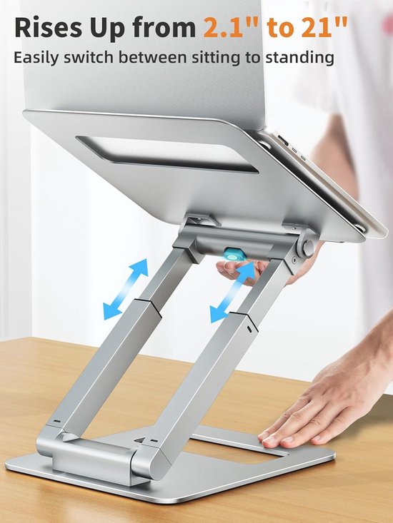 Verstelbare Laptopstandaard voor Bureau tot 21 Inch | bol