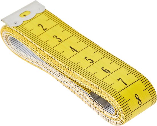 Tape Measure 150 cm - Flexible Measuring Tool with Yellow Front and ...