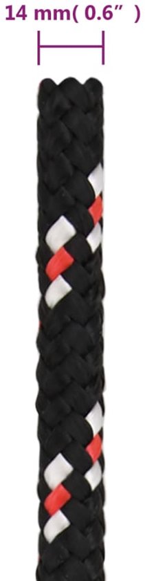 Boot touw 14 mm 100 m polypropyleen zwart | bol
