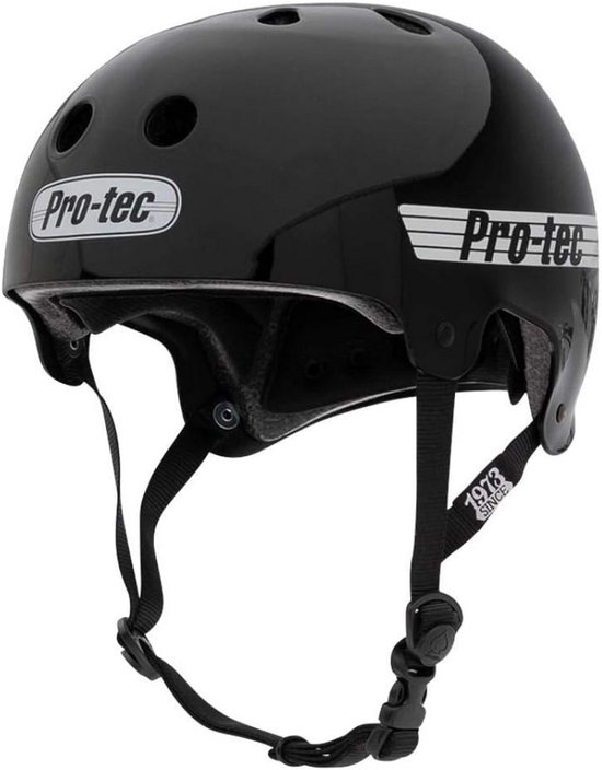 Retro Skate Helm Veiligheidscertificaat Fiets & Rollerschaatsen Zwart | bol