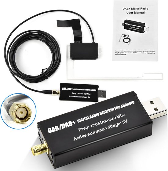 DAB+ Radio Ontvanger USB Dongle Adapter voor Android Auto Radio | bol