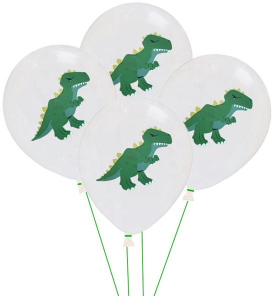 Ballonnen - dinosaurus - wit - verjaardag - feestje - versiering ...