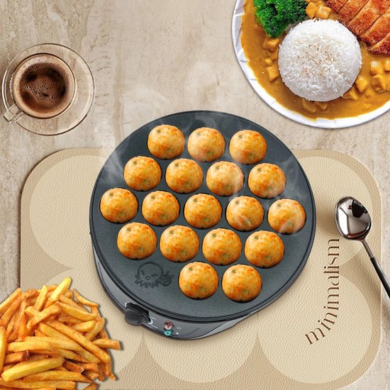 750 W Takoyaki Maker - 18 Gaten Elektrische Bakpan - Octopusballen ...