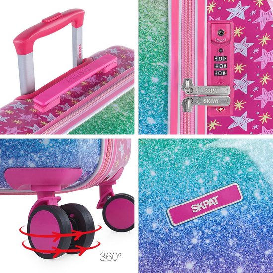 SKPAT - Rigid suitcases set 4 wheels Trolley 55/67cm stamped ...