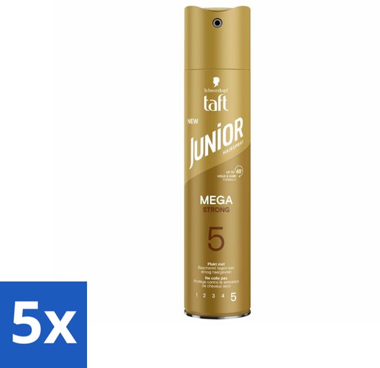 Taft - Mega Strong 5 - Junior Haarspray - Extra sterke hold voor kids ...