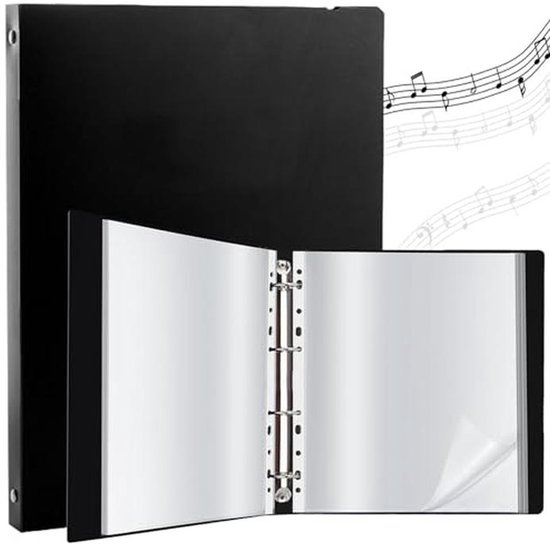 A4 Muziekmap voor Bladmuziek - Presentatiemap met 60 Vakken, Waterdicht ...