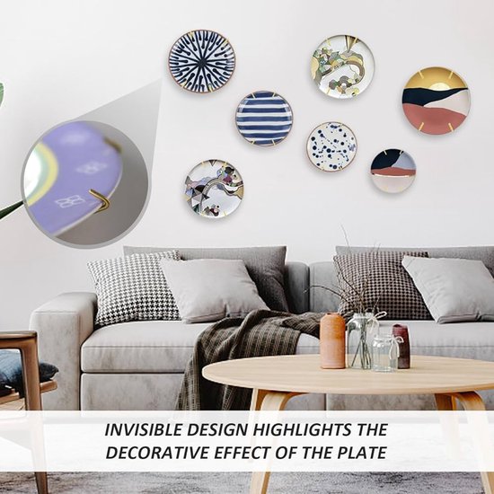 W-vormige bordenhaken - goud - set van 6 - gemaakt van gelegeerd staal ...