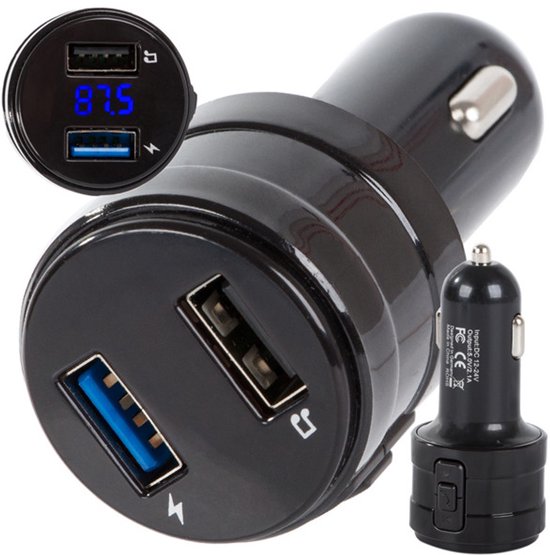 FM MP3 Bluetooth-zender, 2x USB-oplader | bol