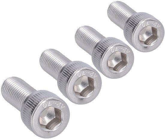Hex Head Screws, Pack of 4 Hex Socket Screws, Stainless Steel 1.25 mm ...