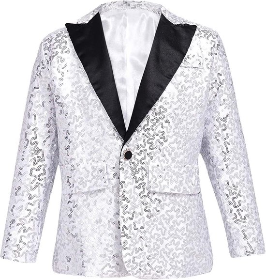Glitter Pailletten Blazer voor Jongens - Feestelijk Smoking Jasje met ...