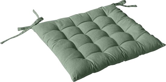 Vierkante Stoelkussen 38 x 38 cm - Khaki Groen - 100% Katoen - Ideaal ...