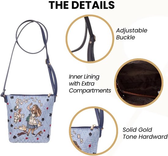 Kleine Crossbody Tas met Alice in Wonderland Motief voor Dames | bol