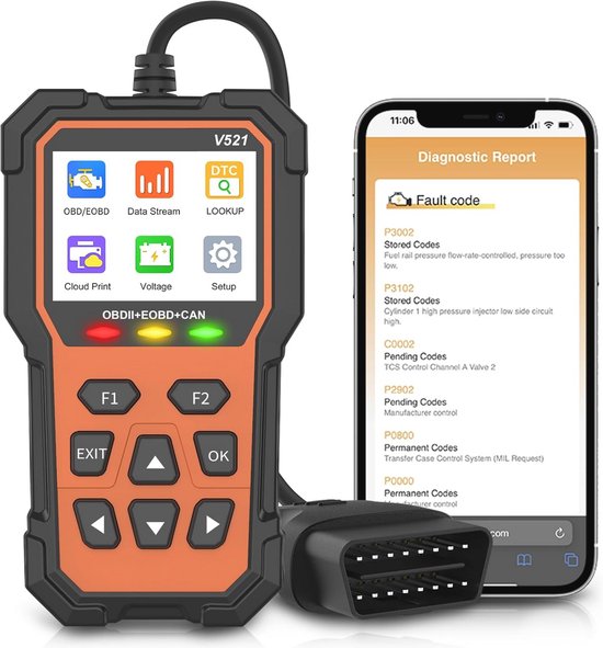 OBD2 Auto Diagnose Scanner Met LCD Scherm en Ondersteuning voor OBDII ...