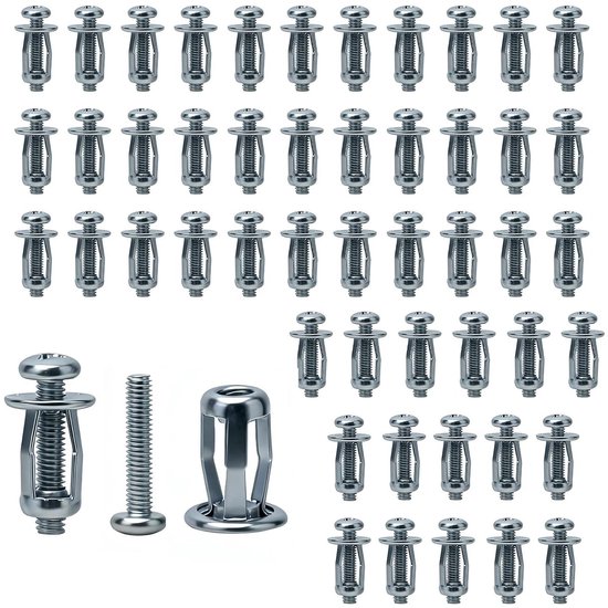 50 stuks Metalen Deuvelset voor Holle Wand - M4x20 Pluggen voor ...