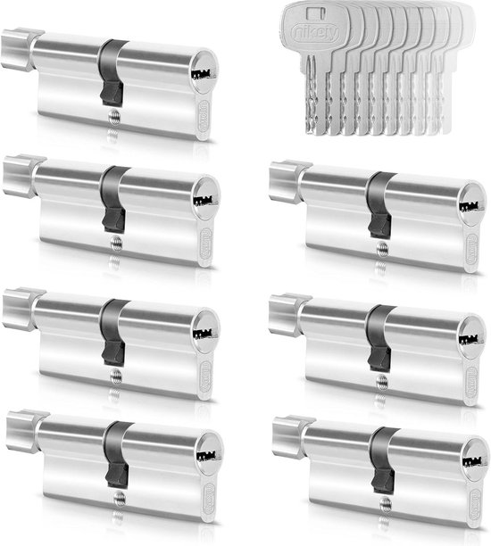 Set van 7 Gelijksluitende Cilindersloten 60mm (30/30) met N+G Functie ...
