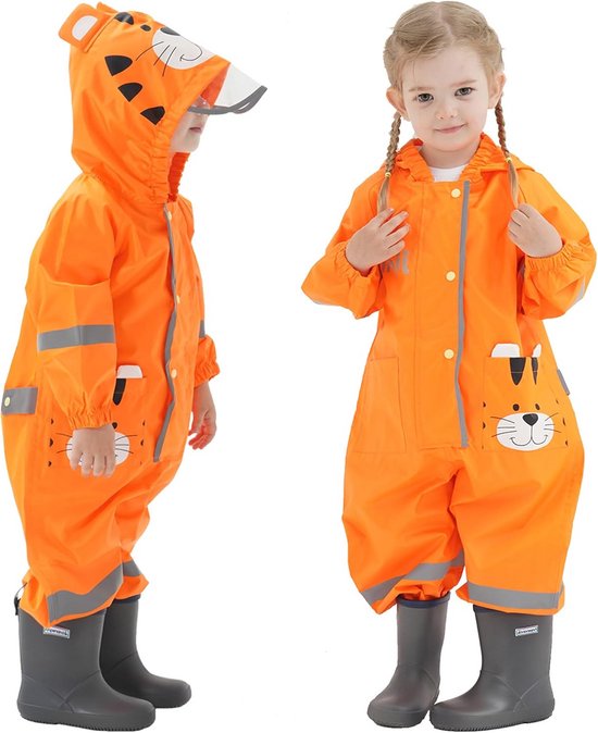 Waterdicht Kinder Regenpak met Capuchon | Dierenprint Regenoverall ...