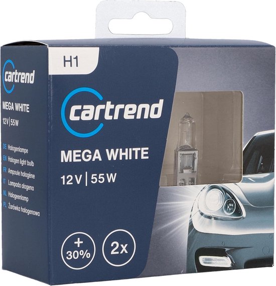 Set van 2 H1 Xenon MegaWhite Autolampen 12V 55W voor Helder Zicht | bol