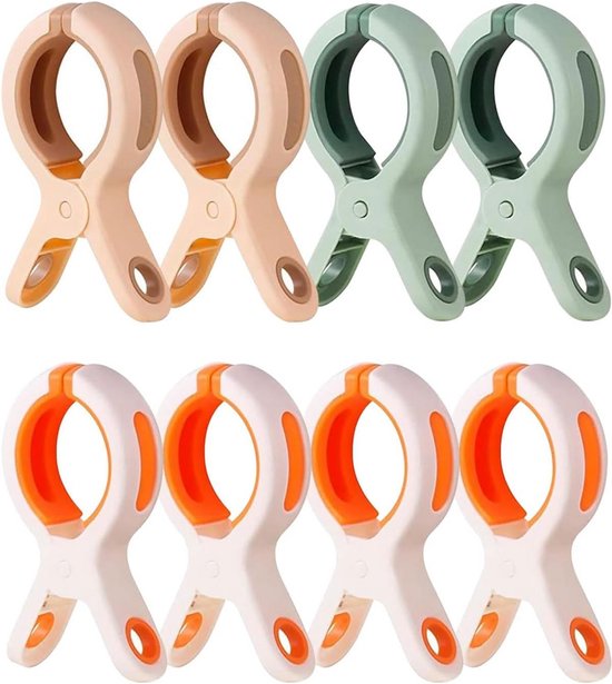 Grote Winddichte Knijpers (8 Stuks) voor Handdoeken, Strandstoelen en ...