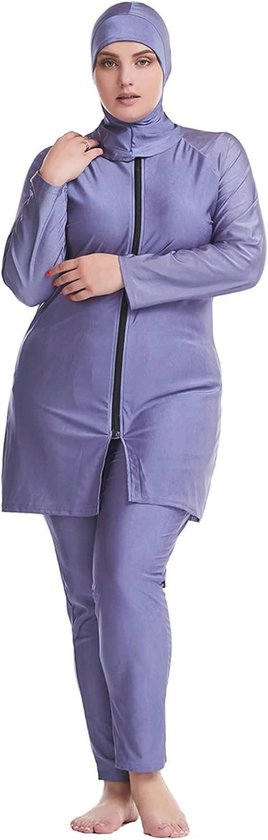Moslim badpakken voor dames, grote maten, tweedelige burkini met ...