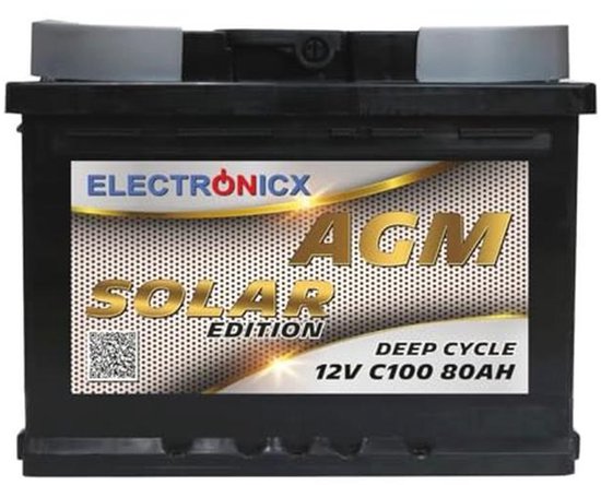 12V 80Ah Zonne-accu voor Camper, Caravan, Boot en Off-Grid Systemen | bol