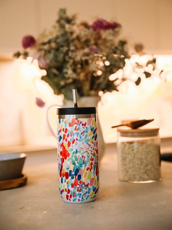 Qwetch - Cold Cup isotherm - Arty- 600ml | bol