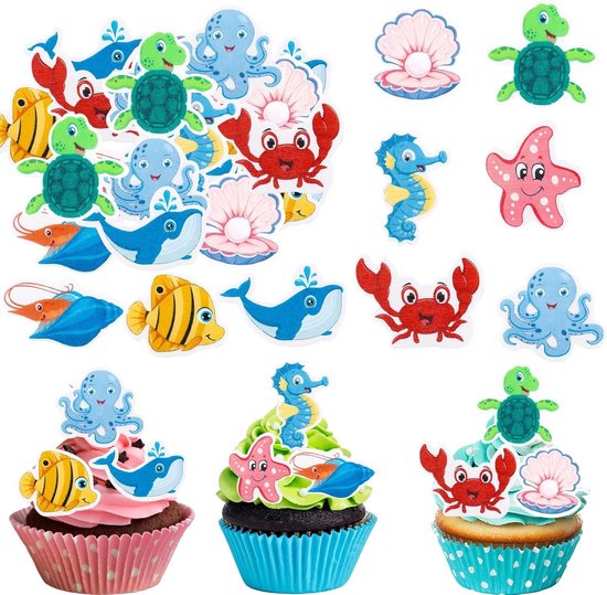 Cosensi - Décoration de Gâteau Comestible - Animaux Marins - Cake ...