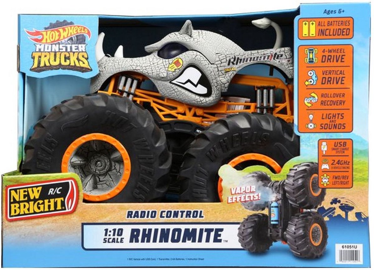 Hot Wheels Monster Truck Rhinomite (Afstand bestuurbaar) | bol