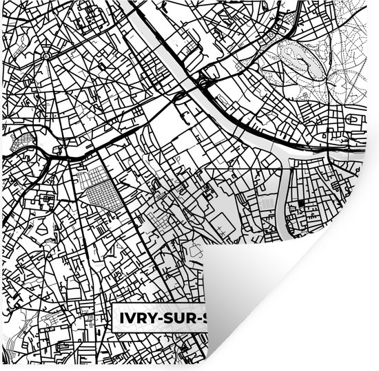 Stickers muraux - Carte - Plan de ville - France - Carte - Ivry-sur ...