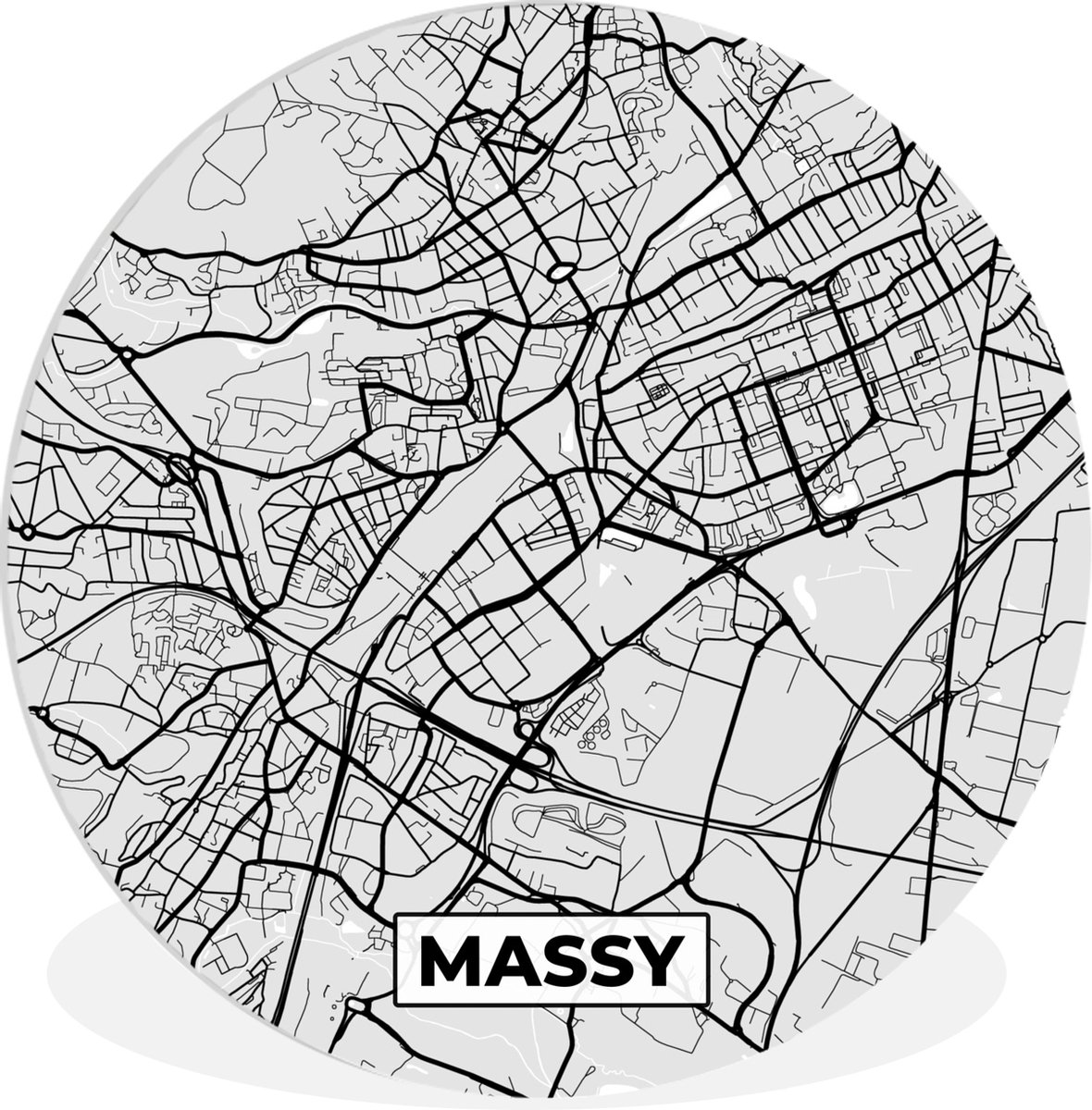 Wall Circle - Wall Circle Indoor - Map - City Map - France - Massy ...