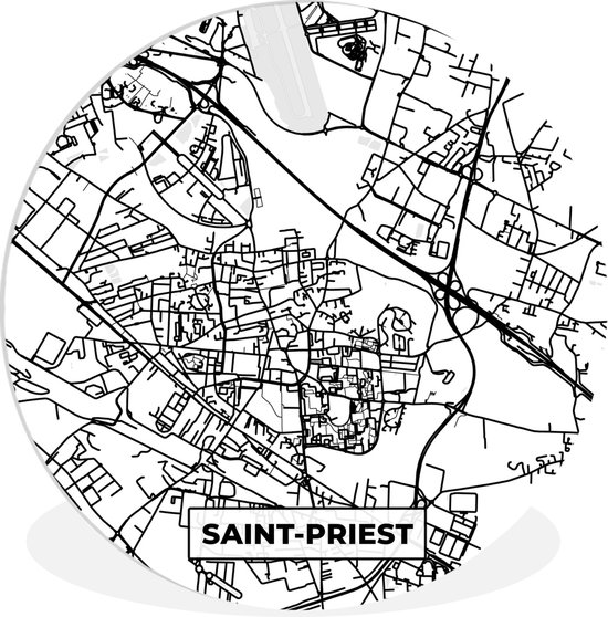 Wall Circle - Wall Circle Inside - City Map - Saint-Priest - Map ...