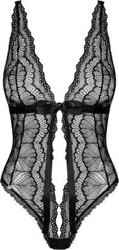 Isabellia Kanten Stringbody - Zwart | bol.com