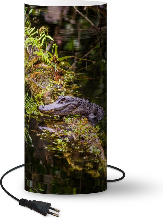 Lampe Everglades - Jeune alligator sur tronc d'arbre - 33 cm de haut ...