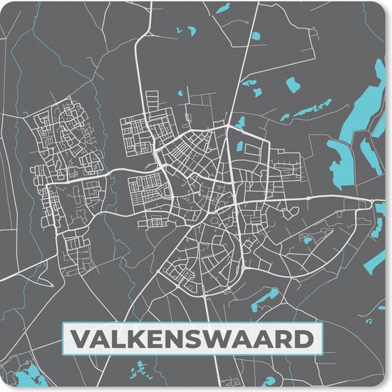 Muismat - Valkenswaard - Blauw - Plattegrond - Kaart - Stadskaart ...